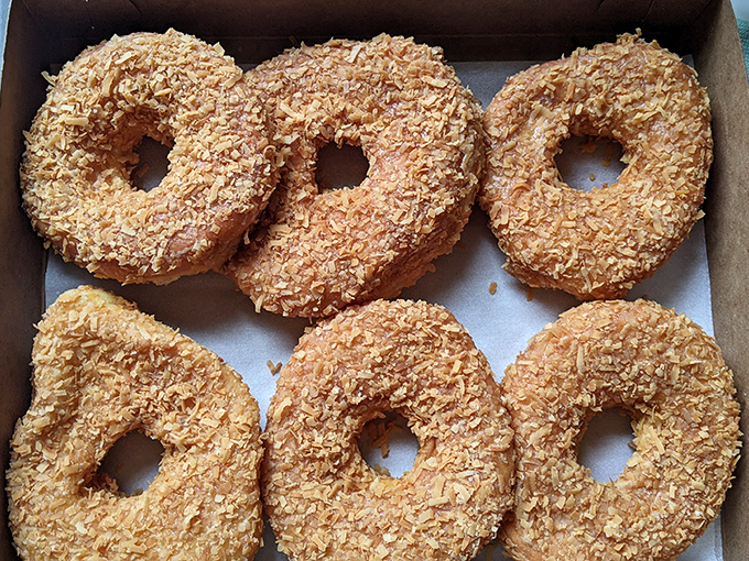 Coconut-crusted perfection that makes you wonder why all donuts don't dress this fancy.