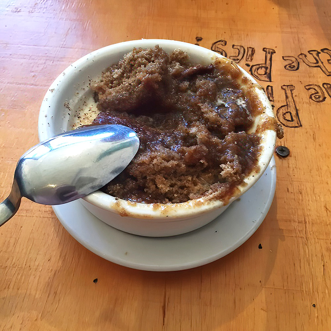 Sticky toffee pudding that would make Mary Berry weep with joy. The kind of dessert that justifies crossing state lines.