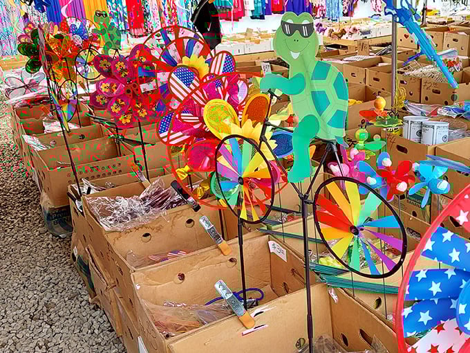 Whirligigs and pinwheels create a carnival of color. Like childhood itself, these simple pleasures still captivate in our digital age.