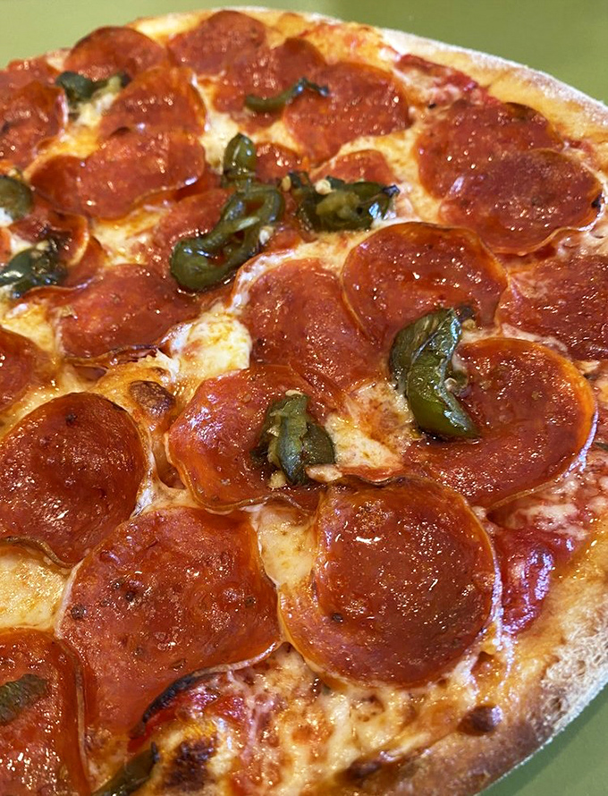 Pepperoni that curls into little flavor cups, creating pools of deliciousness that would make even the most disciplined dieter whisper, "Worth it."