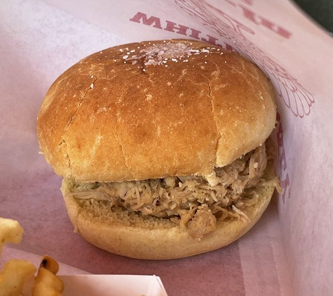 The namesake sandwich in all its shredded glory&mdash;turkey that's actually moist and flavorful, not just playing the part of "healthy option."