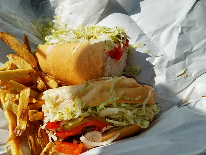 Not just a pretty face—this sandwich delivers layers of flavor that would make a Pennsylvania Dutch grandmother nod in approval.