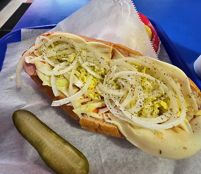 This sandwich doesn't just have layers; it has chapters&mdash;complete with the pickle sidekick that deserves its own spinoff series.