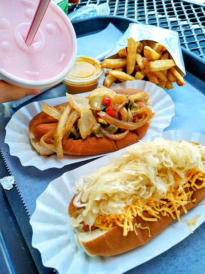 Who knew vegetables could party this hard? Grilled onions and peppers transform this hot dog into something that might actually make your cardiologist smile.