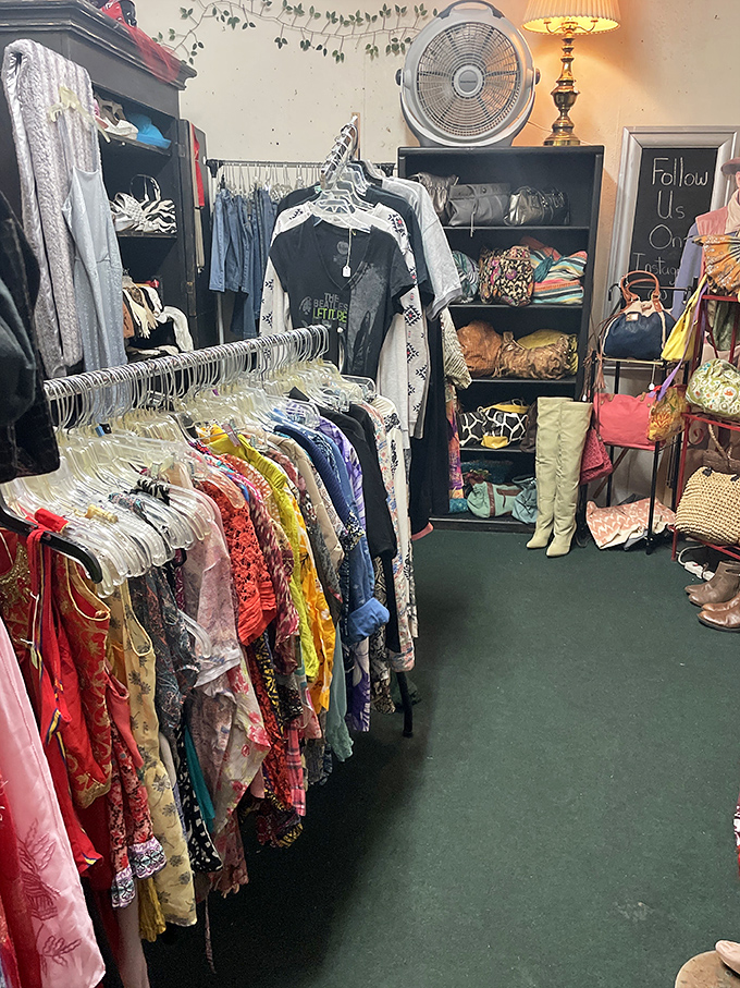 Fashion archaeology at its finest. Each garment rack tells stories of decades past, waiting for new chapters to be written.