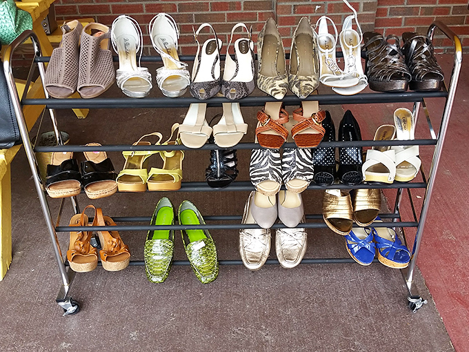 Shoe paradise organized by someone who understands that finding the right pair is serious business. Cinderella would approve.