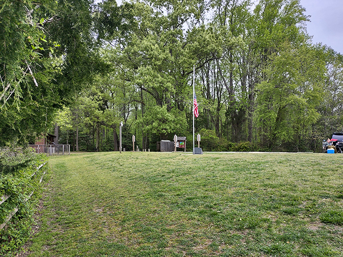 The park's open field and flagpole create that perfect "America the Beautiful" moment. Just add apple pie for peak patriotism.