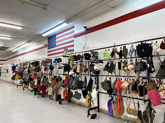 Wall-to-wall handbag heaven that would make Carrie Bradshaw weep with joy. Leather, canvas, and vinyl treasures for every budget.