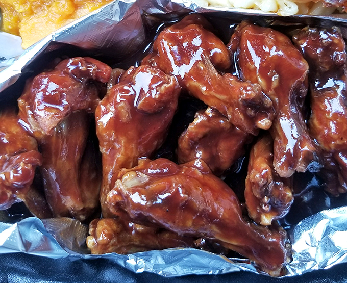 BBQ chicken that's been slow-cooked to tender perfection, proving patience really is the ultimate cooking ingredient.