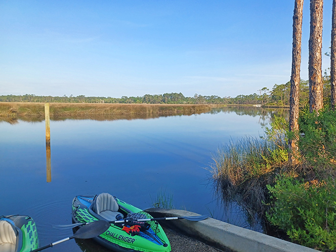 Kayaking nirvana where the water mirrors the sky. These paddlers know the secret: Florida's most magical moments happen at water level.
