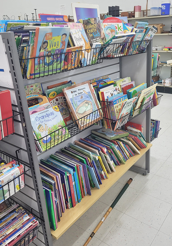 A literary playground where children's books find second lives. "Ecology Crafts for Kids" might inspire the next environmental superhero in your family.