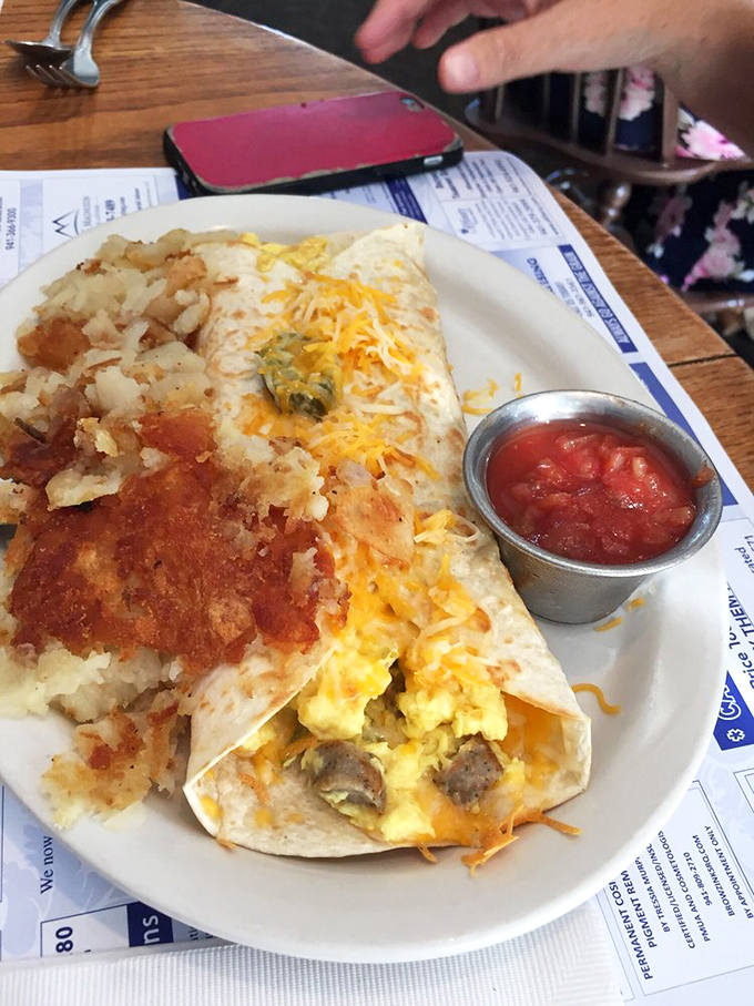 This breakfast burrito doesn't just start your day&mdash;it launches it into orbit with eggs, cheese, and potatoes, with salsa standing by for extra liftoff.