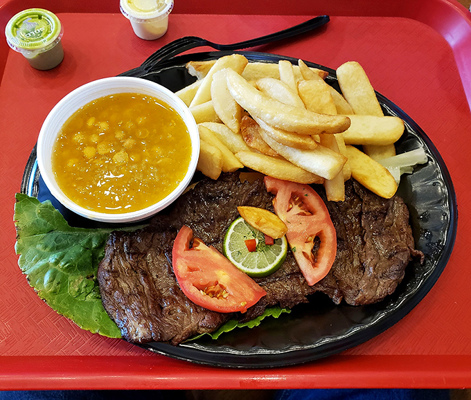 Carne asada that makes you question every steak you've ever eaten before. The beans alongside aren't sidekicks&mdash;they're co-stars in this flavor production.
