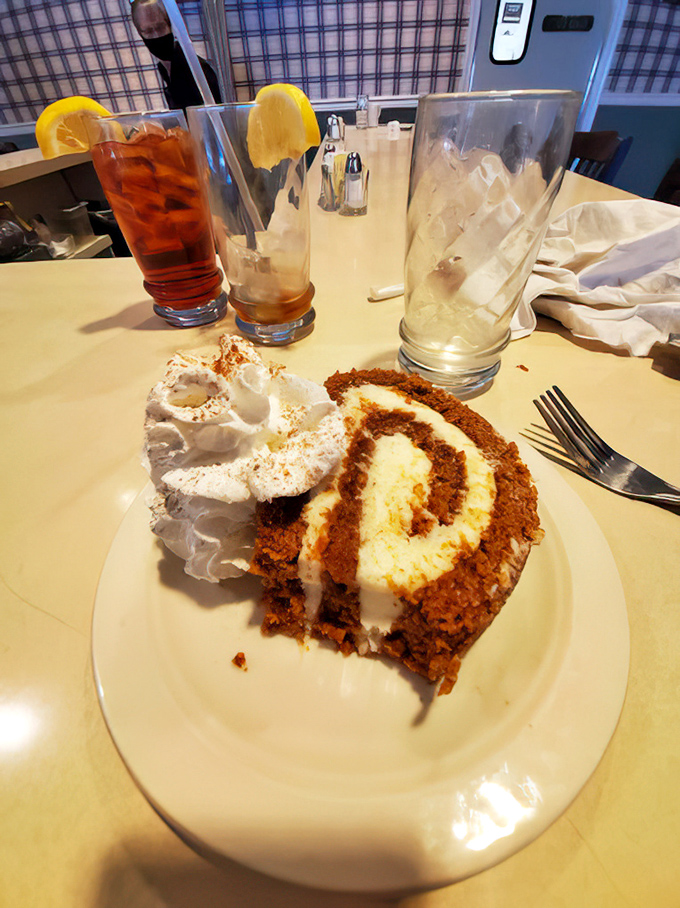 That carrot cake roulade swirl could hypnotize you into forgetting your diet existed in the first place.