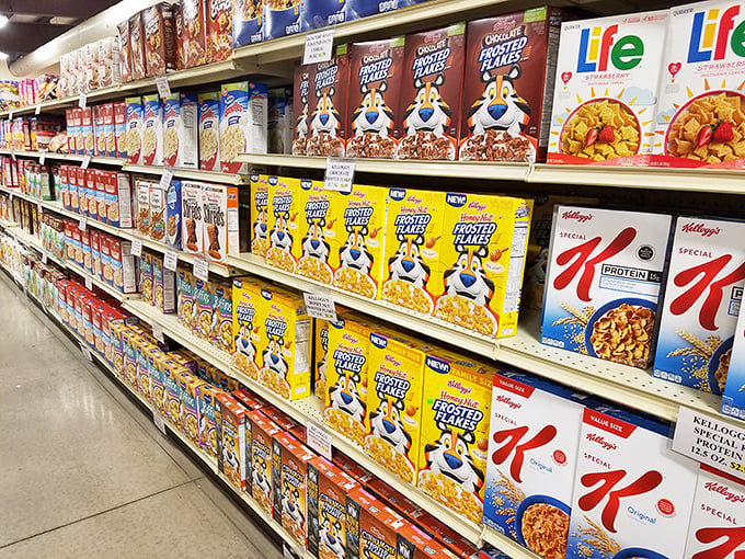 Cereal aisle nirvana! Tony the Tiger and the Trix Rabbit holding court at prices that'll have you doing your own victory dance.
