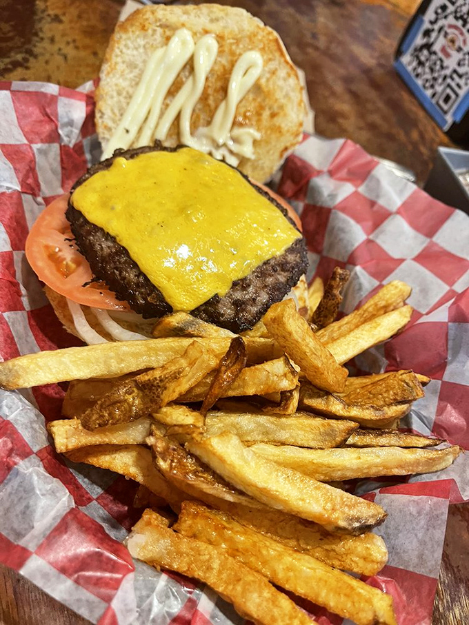 A cheeseburger that proves sometimes the classics don't need reinventing, just proper execution.