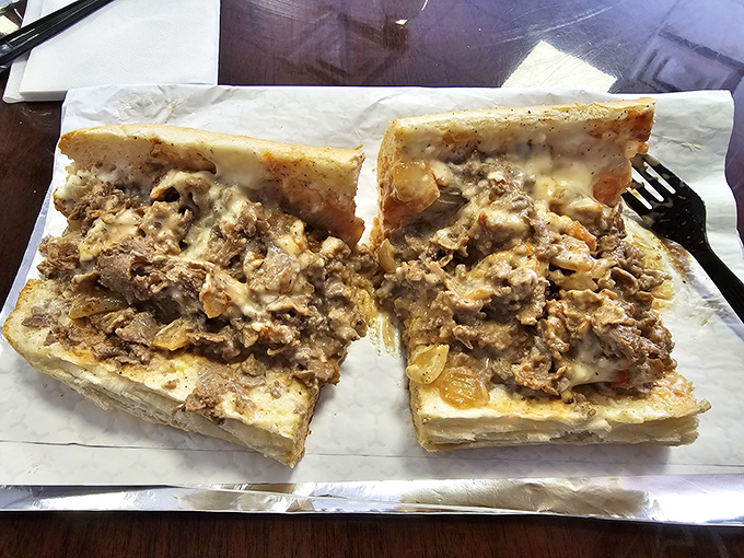 Behold the cheesesteak in its natural habitat&mdash;meat and cheese becoming one in a beautiful marriage that Philadelphia may have invented but Delaware perfected.