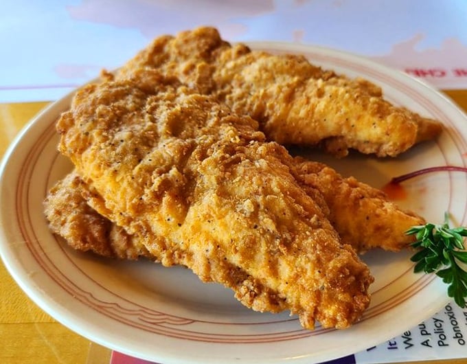 Golden-fried chicken tenders that would make the Colonel jealous. Simple food done right is still one of life's greatest pleasures.