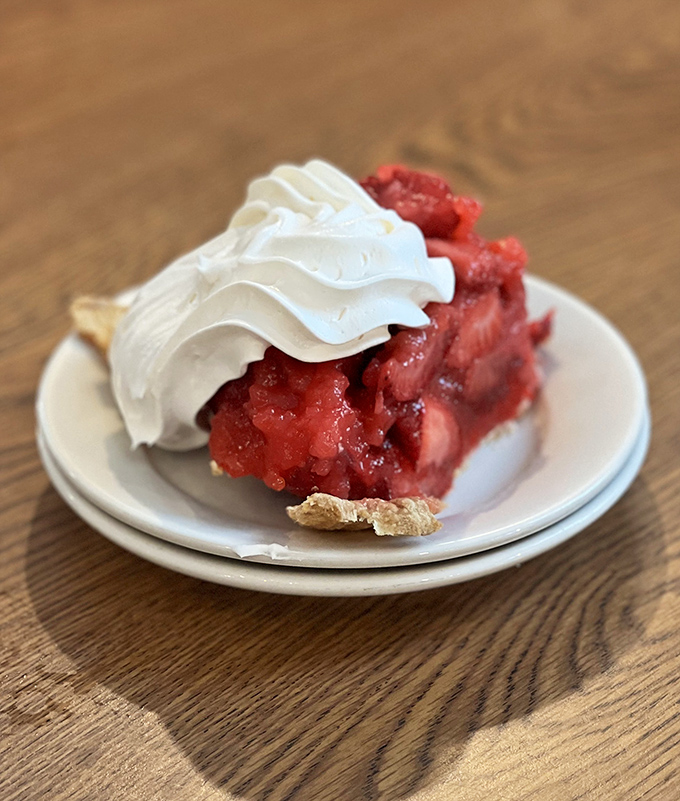 This strawberry pie doesn't need Instagram filters&mdash;its vibrant filling and cloud of whipped cream speak the universal language of dessert.