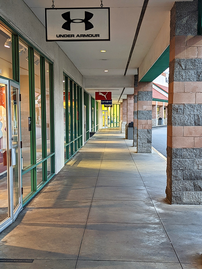 The covered walkways of retail possibility stretch before you, each storefront a potential goldmine of discounts where last season's "too expensive" becomes today's "why not?"