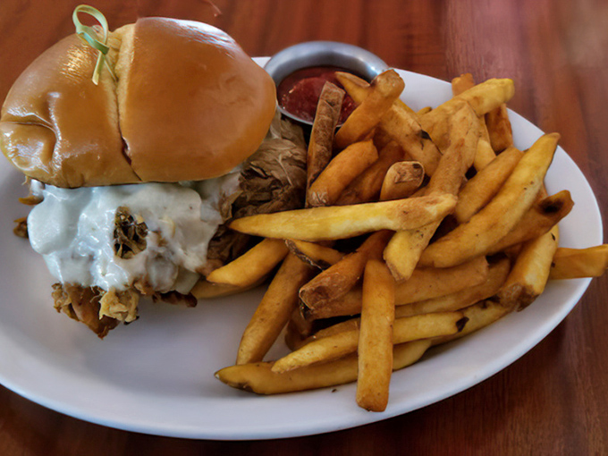 A sandwich so perfectly executed, with crispy fries standing at attention alongside, it deserves its own diplomatic relations with Cuba.