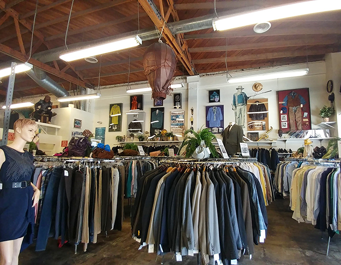 Ties that once completed character transformations now hang in patient rows, waiting for their second act in someone's everyday ensemble.