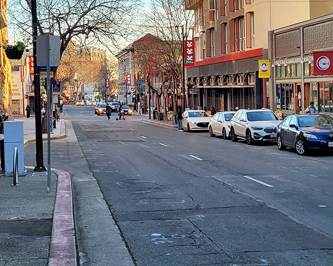 Downtown Eureka's historic buildings house an eclectic mix of shops and eateries, where parking is still mercifully available&mdash;a California miracle!
