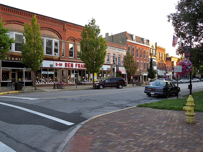Downtown Oberlin's colorful storefronts create a Norman Rockwell painting where you might overhear conversations about quantum physics or jazz theory.
