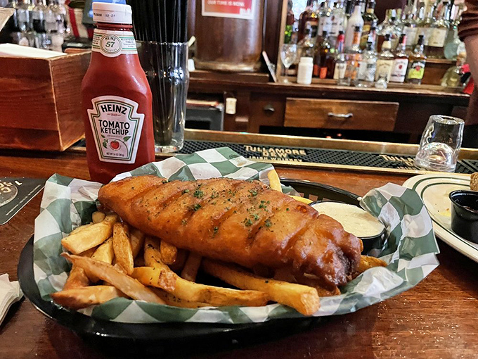 Fish and chips that would make a Brit homesick, served with fries so perfectly golden they deserve their own Philadelphia museum exhibit.