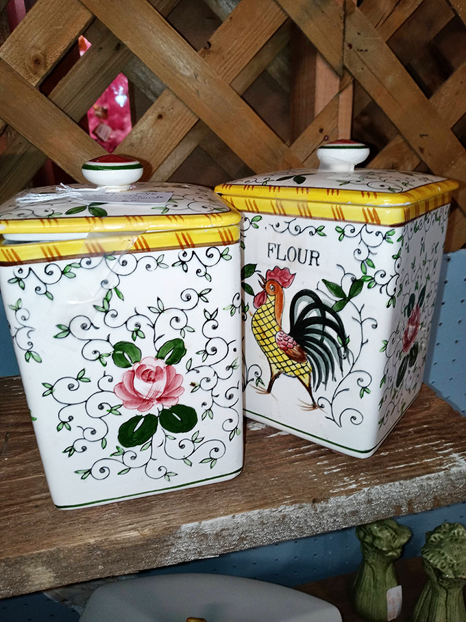 These charming rooster canisters aren't just kitchen storage; they're time capsules from when breakfast was an event, not an afterthought.