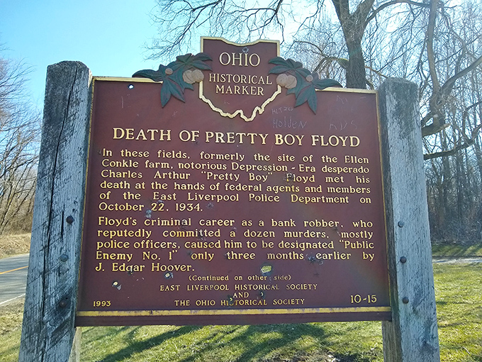 Even the historical markers here look like they're enjoying the scenery more than usual.
