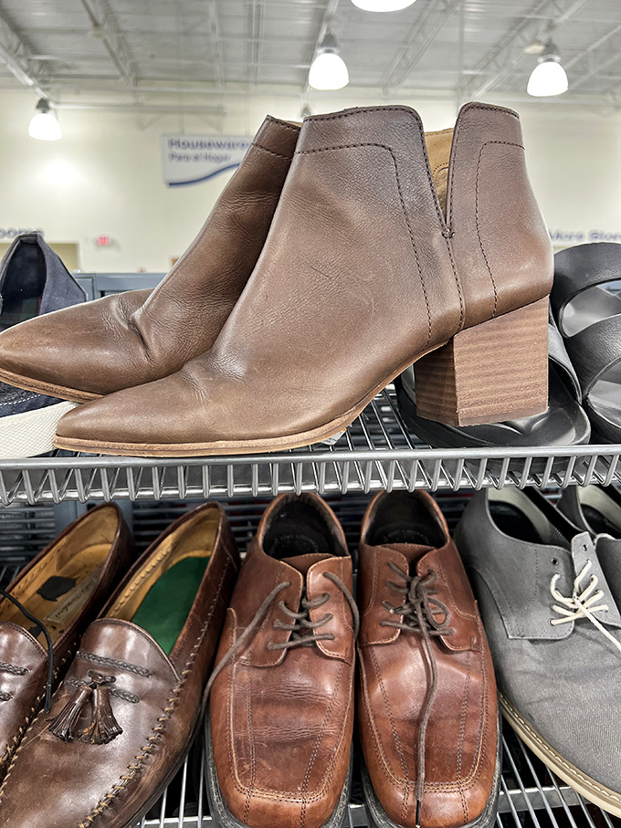 Sole survivors from countless journeys line up like a footwear United Nations, ready for fresh adventures.