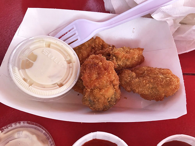 These golden-fried oysters are like ocean jewels in crispy armor. One bite and you'll understand why people fight over the last one.