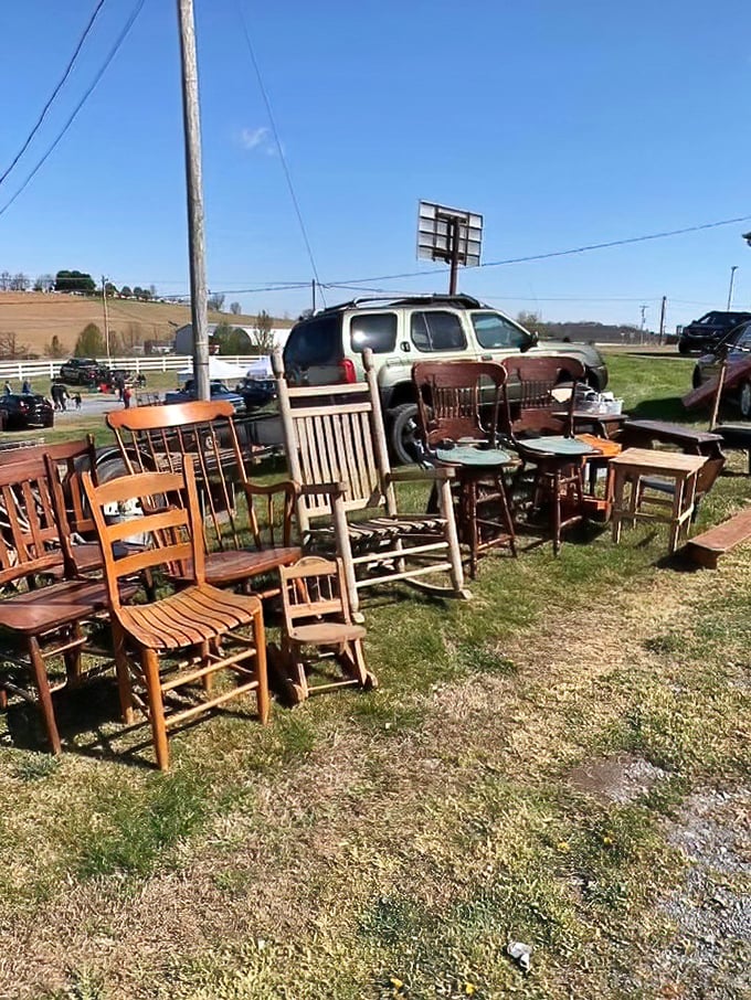 Wooden chairs with stories to tell. Each of these well-worn rockers and ladder-backs has already lived a life&mdash;now they're ready for their second act in your home.