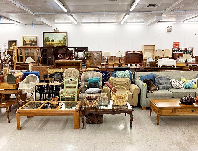 The furniture section: where sofas with good bones and coffee tables with character await their second act in your living room.