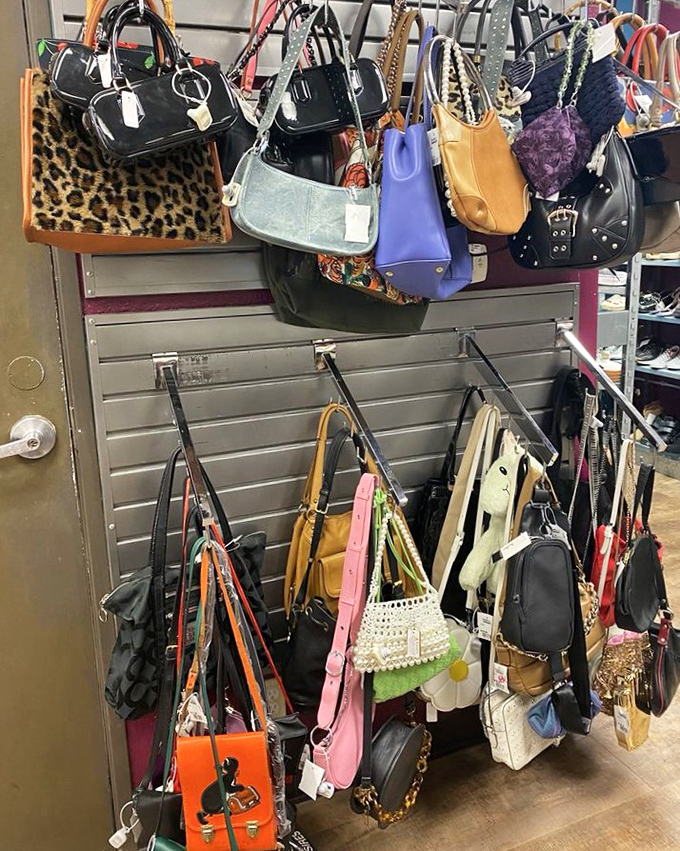 Handbag heaven or purse purgatory? Either way, these pre-loved bags hold stories of past adventures while awaiting new shoulders to grace.