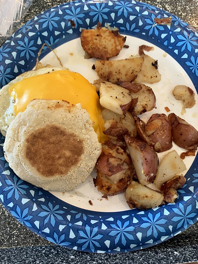 These home fries are the supporting actors that steal the show &ndash; crispy edges, tender centers, and seasoned like they mean business.