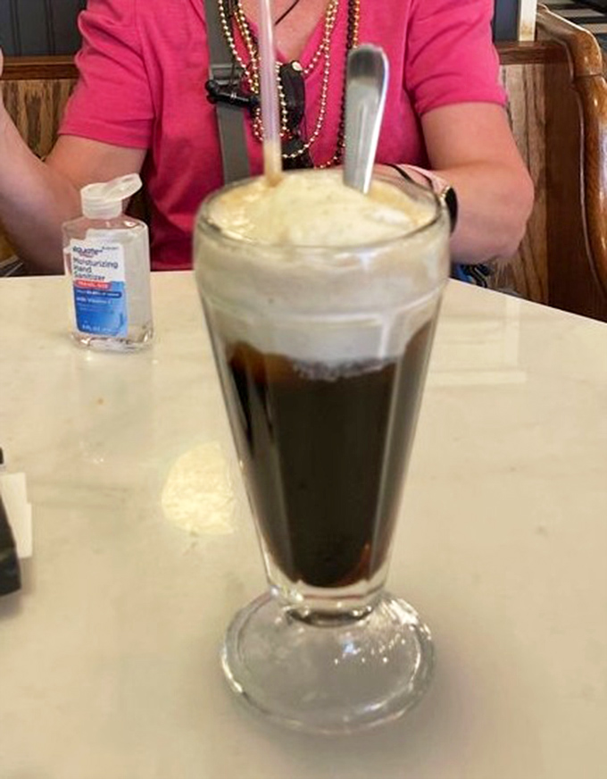 The chocolate float&mdash;where soda and ice cream perform a delicate dance of fizz and cream. Proof that sometimes the simplest pleasures are the most profound.
