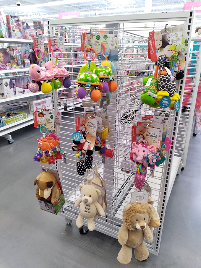 The baby section features enough plush companions to start a small, cuddly army for your little one.