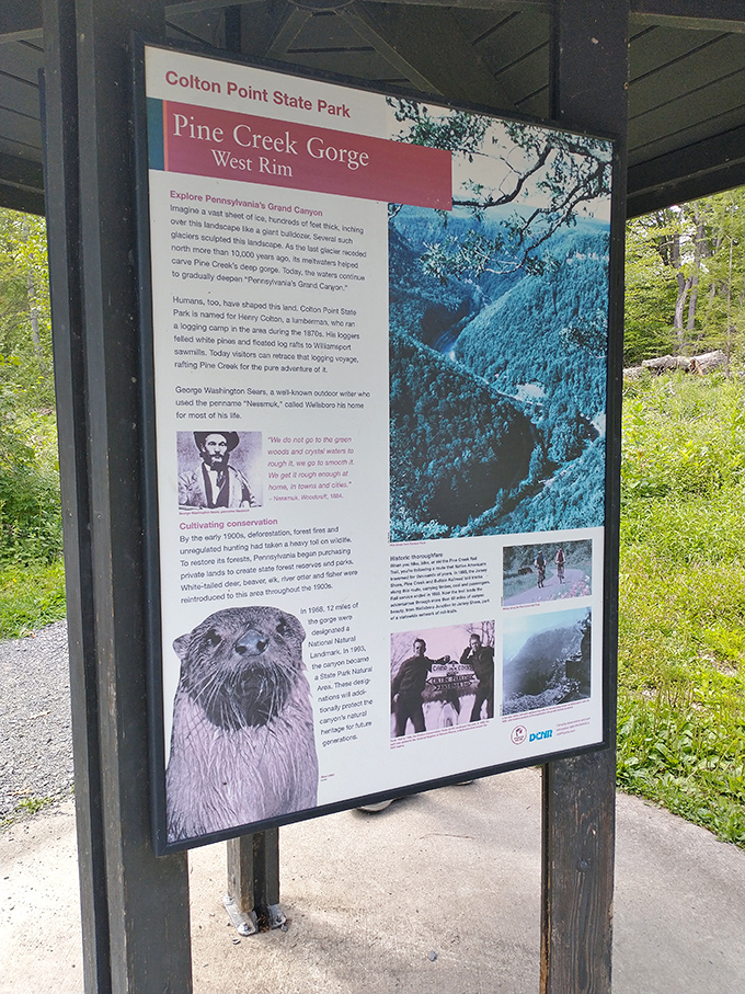 Nature's Wikipedia page &ndash; where you learn that otters once thrived here and George Washington himself appreciated these views.