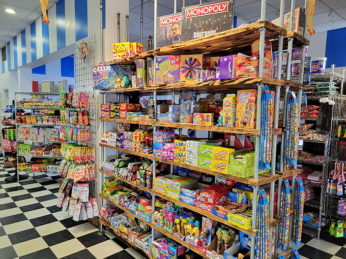 Board games and candy shelves create the ultimate nostalgia double-whammy&mdash;like finding your childhood diary and favorite teddy bear on the same day.