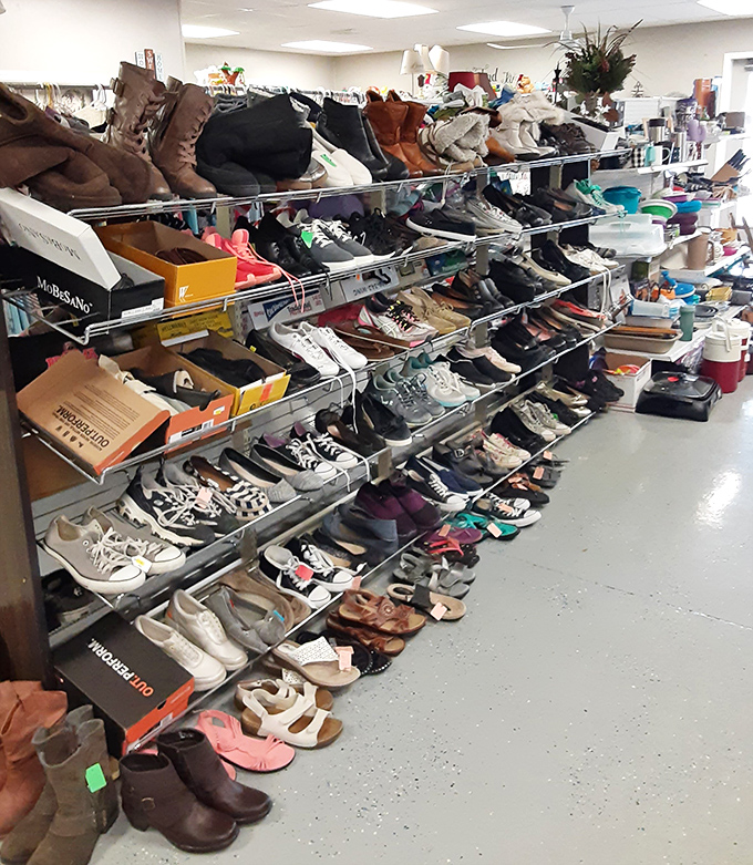 Shoe heaven for the budget-conscious fashionista. From practical flats to statement boots, footwear finds its second chance here.