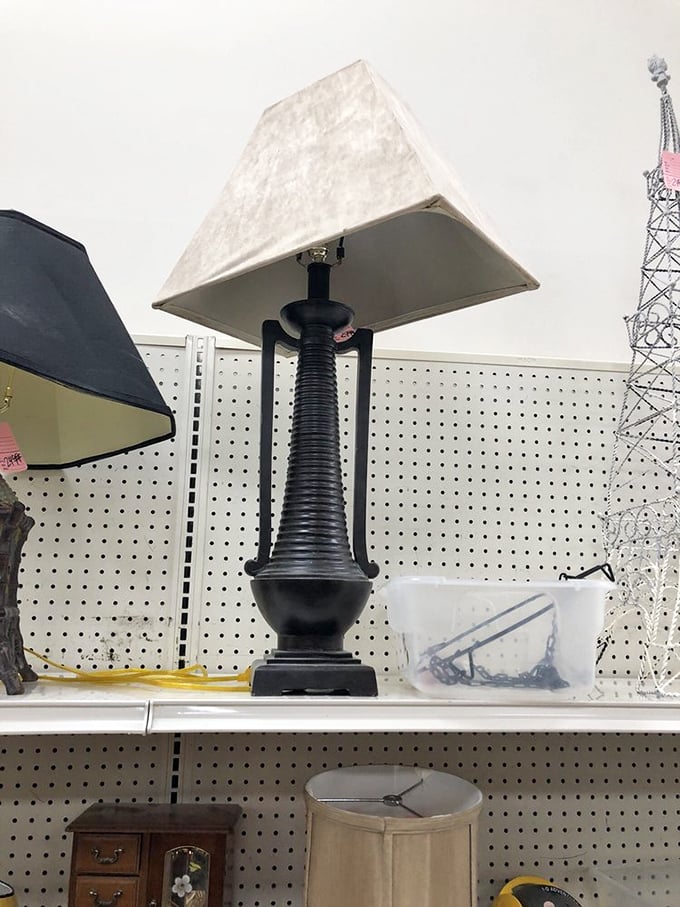 This lamp doesn't just illuminate a room&mdash;it makes a statement. That statement might be "the 1980s called," but at this price, who's arguing?