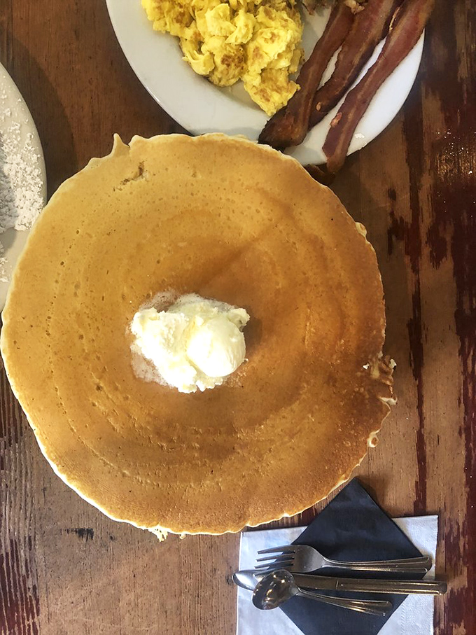 That's not a pancake&mdash;that's a golden disc of happiness with a butter crown. The perfect canvas for maple syrup rivers to flow.
