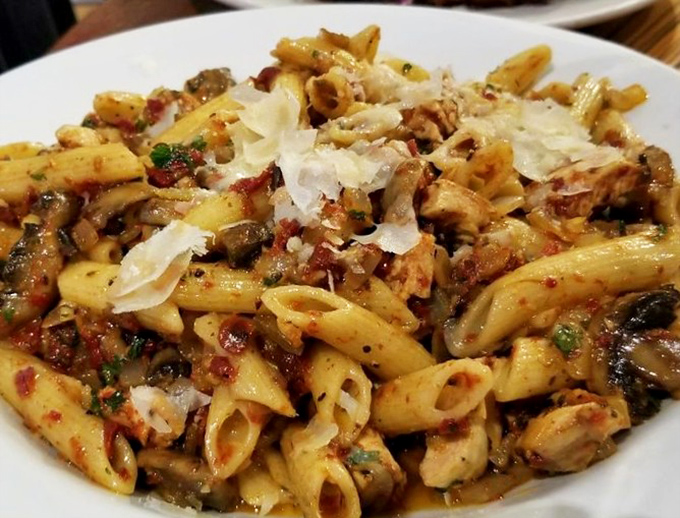 This pasta dish proves that comfort food knows no boundaries, bringing Italian flair to California casual dining.