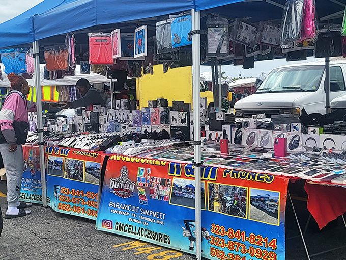 Cell phone cases as far as the eye can see. In this digital bazaar, your smartphone can get a makeover for less than a fancy coffee.