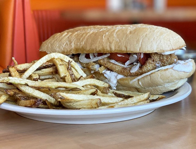 This sandwich isn't just lunch&mdash;it's an architectural marvel of crispy, creamy, and crunchy textures that demands a two-handed commitment.