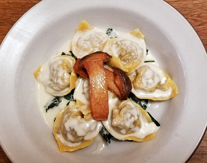 These aren't just pasta pillows; they're edible love letters to Italian grandmothers everywhere. The delicate parcels practically float on their creamy sauce sea.