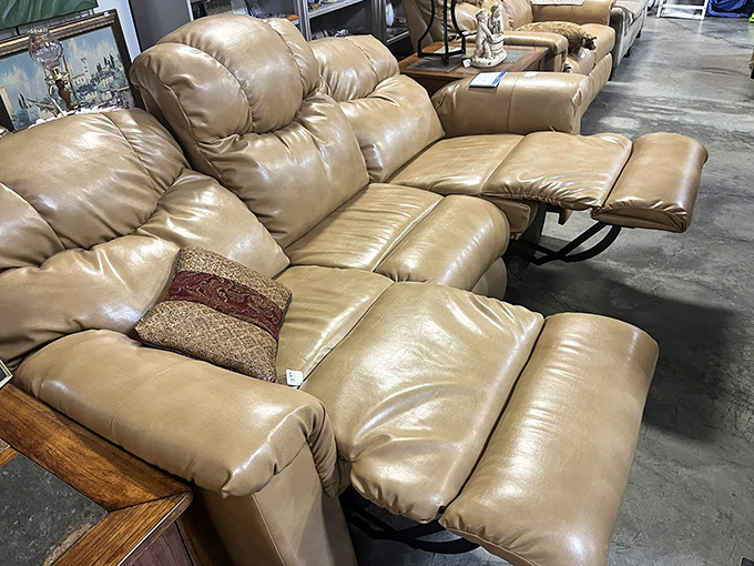 These recliners have seen some stories! Now they're waiting for new homes where they'll cradle nap enthusiasts and remote-wielding champions alike.