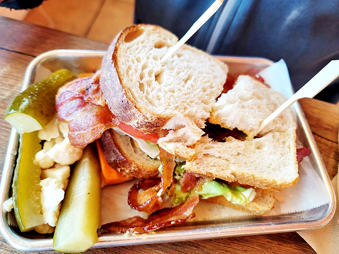 The sandwich that launched a thousand road trips. Crusty bread, fresh ingredients, and pickles that add just the right amount of sass.